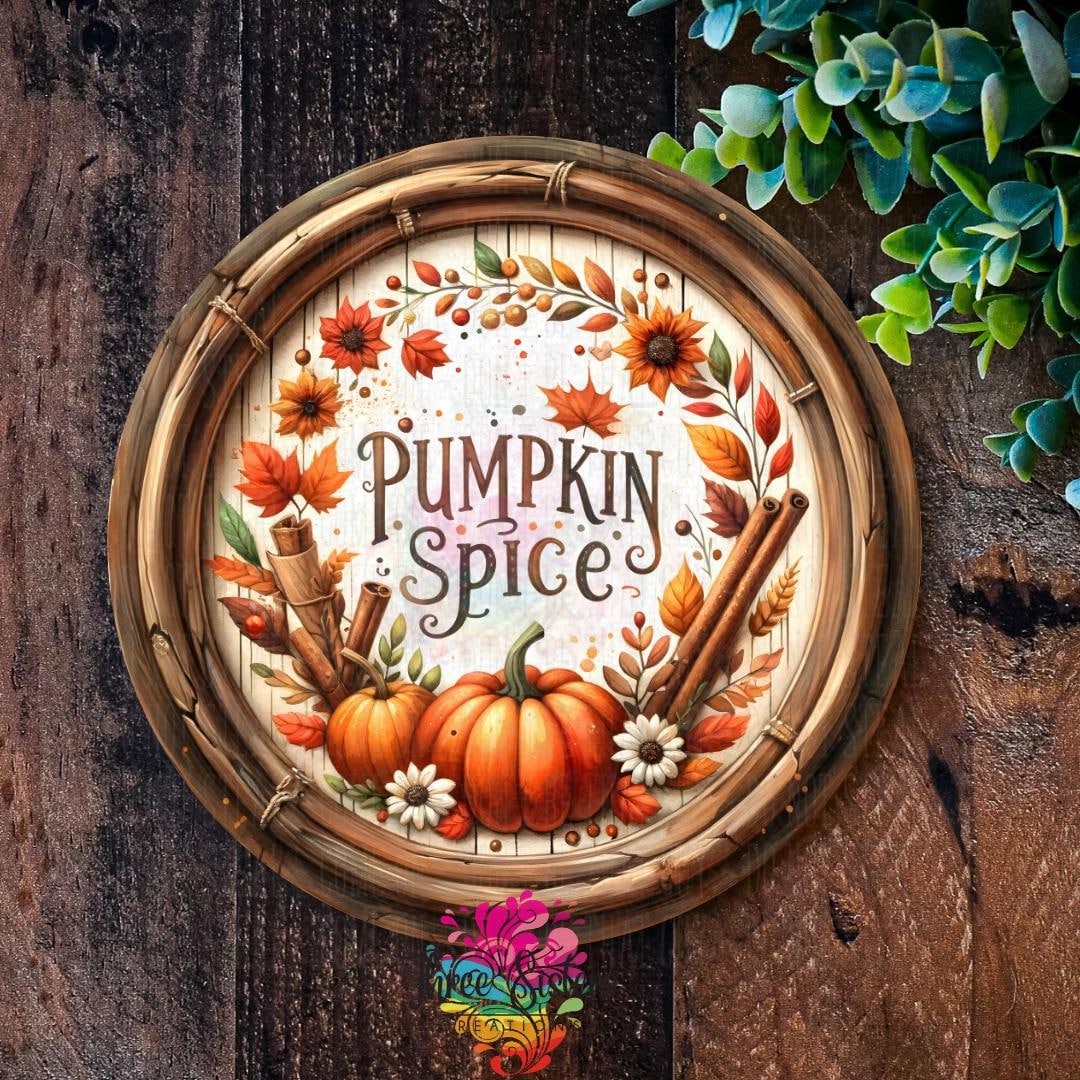 Pumpkin Spice Sign, Autumn Sign, Fall Wreaths, Pumpkin Spice Latte ...