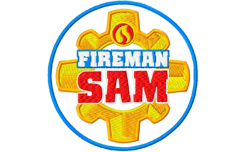 Applique design Logo Fireman Sam Embroidery Design cute | Etsy