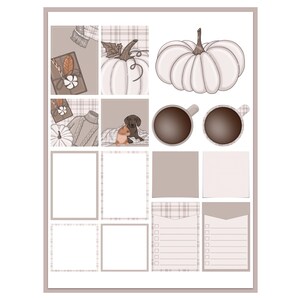 Cozy Autumn Afternoon Digital Planner Stickers, Precropped Goodnotes ...