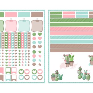 Cactus Plants Digital Planner Stickers, Precropped PNG and Goodnotes ...
