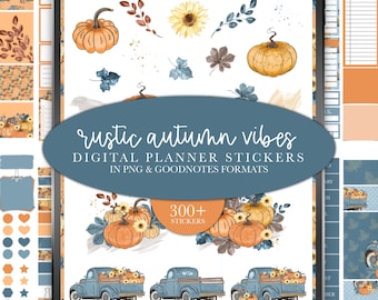 AUTUMN Digital STICKERS for Planning, Pre-cropped Goodnotes and PNG ...
