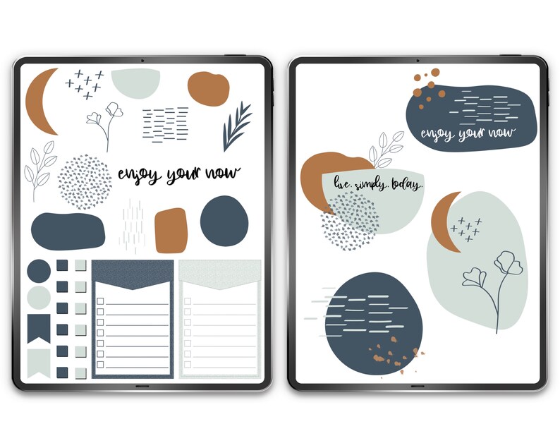 Boho Theme Digital Planner Stickers for Goodnotes Precropped - Etsy