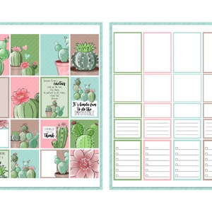 Cactus Plants Digital Planner Stickers, Precropped PNG and Goodnotes ...