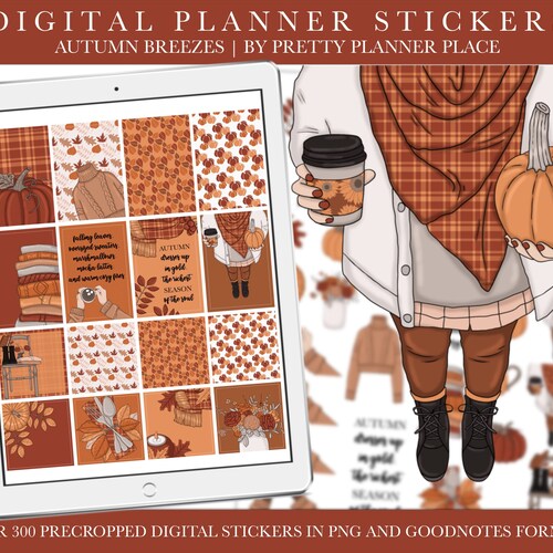 FALL GOODNOTES PLANNER Stickers Digital Planner Stickers - Etsy