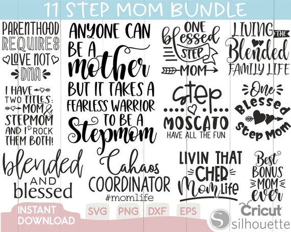 Step Mom Svg File Bundle Family Svg Blended Family Mom Svg - Etsy