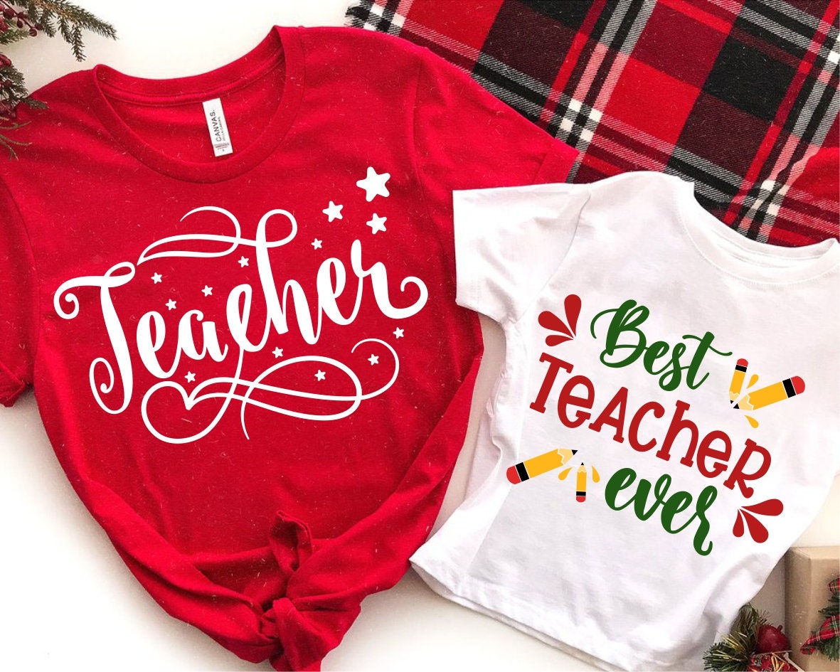 Christmas Teacher Svg Bundleteacher Svgbest Teacher Ever - Etsy