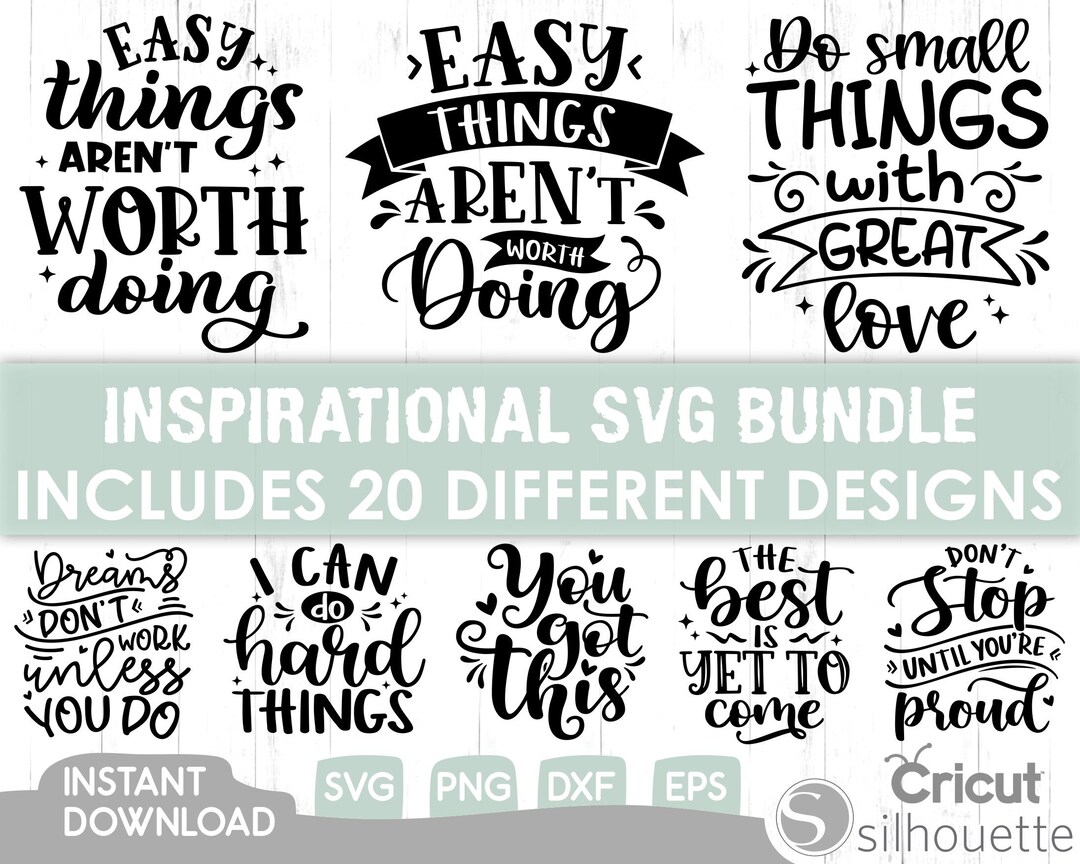 Inspirational Quotes Svg Bundle, Motivational Quotes Svg,self Love Svg ...
