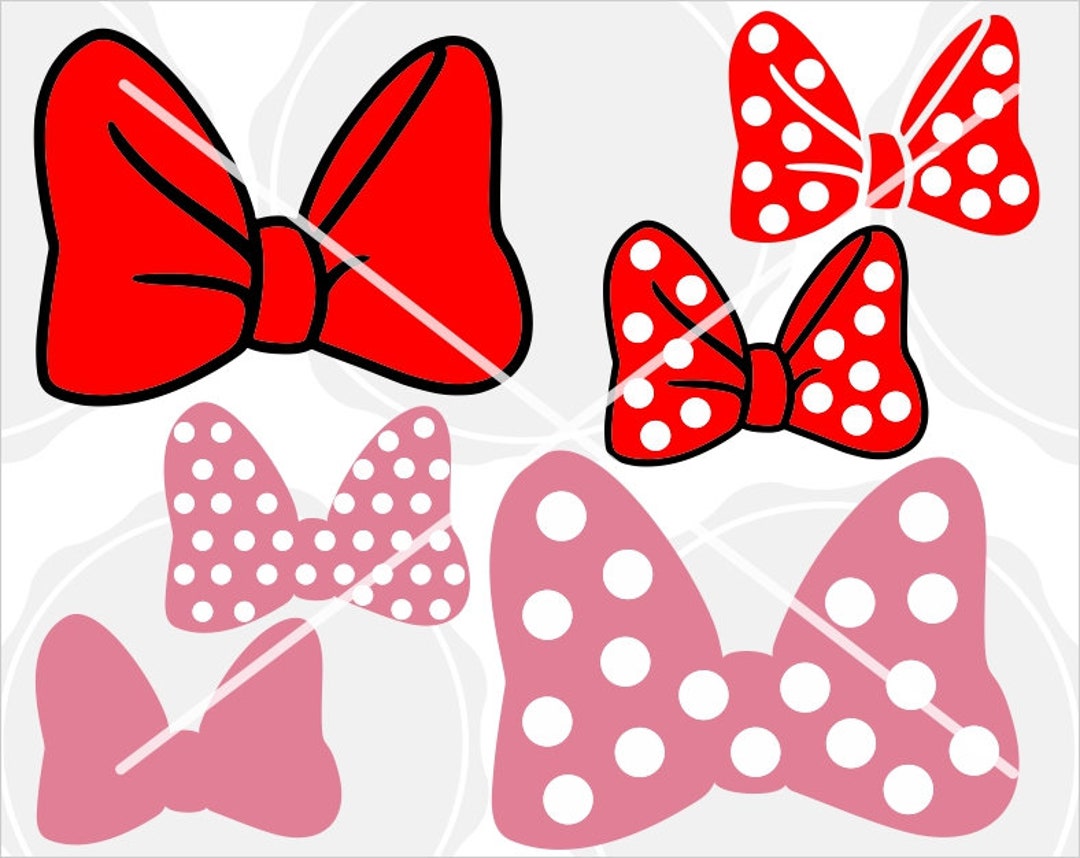 Mama Mouse Bow Svg Bundle • LAYERED Cute Bow Svg • Polka Dots Svg ...