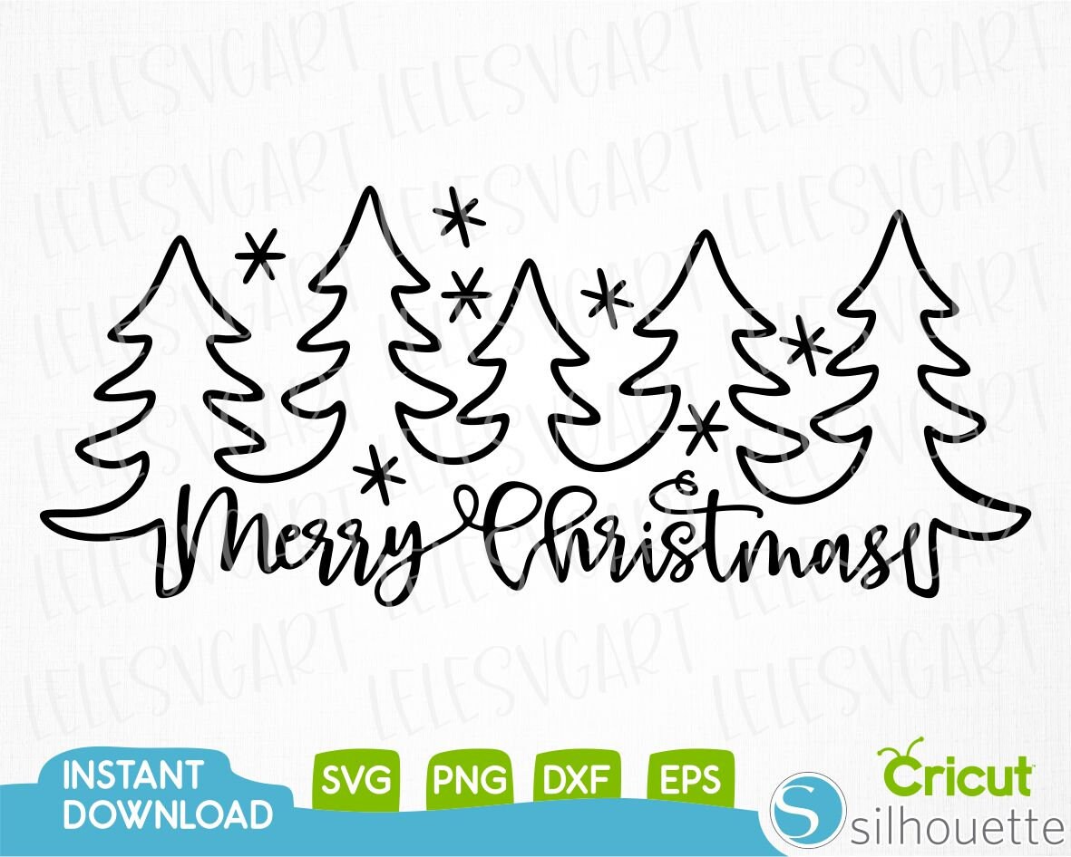 Merry Christmas Tree Svgchristmas Svgmerry Christmas - Etsy