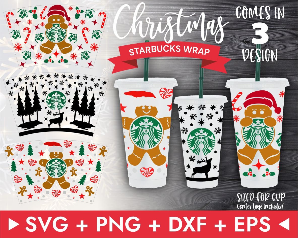 24oz Full Wrap Coffee Cold Cup Svg, Christmas Svg, Merry Xmas Svg,diy ...