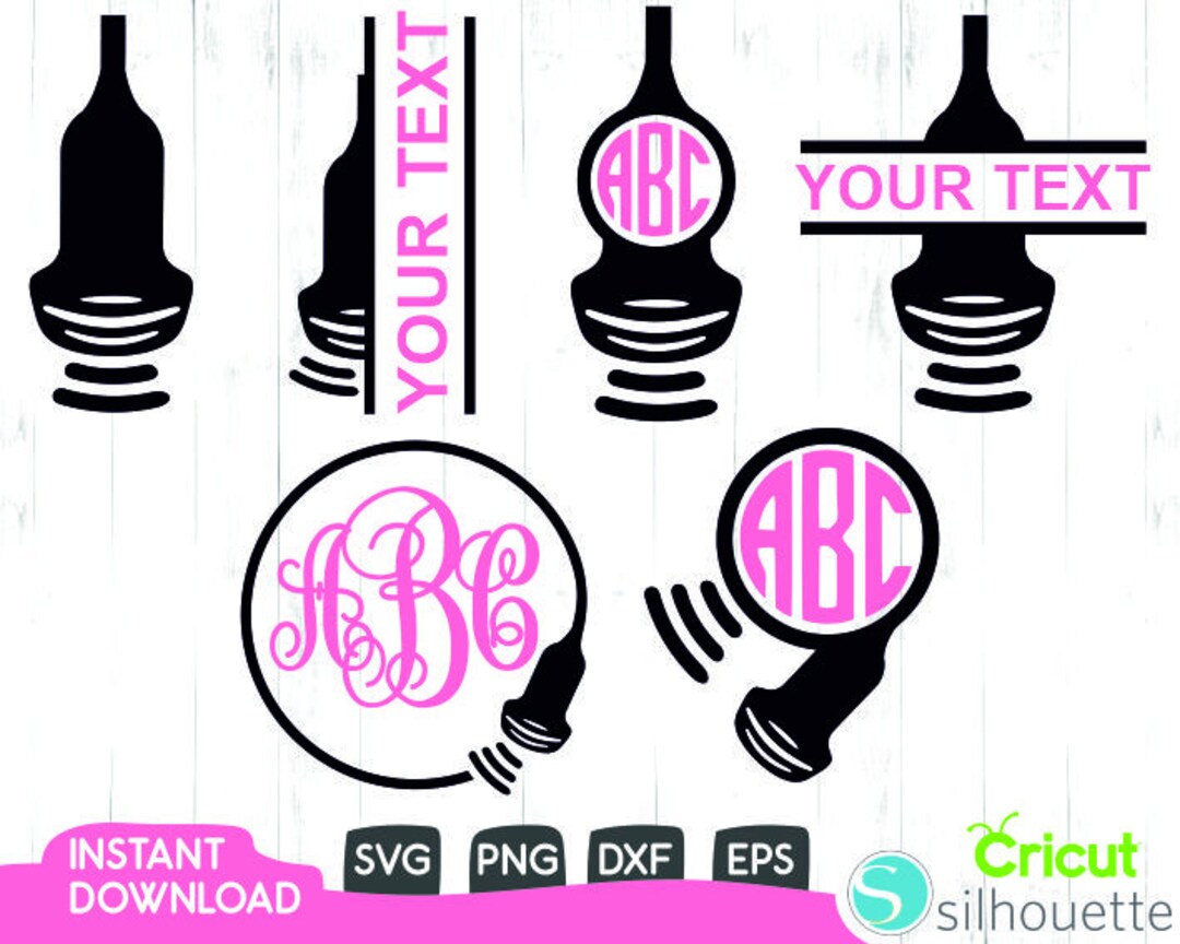 Ultrasound Probe Floral Svg,ultrasound Probe Heart Svg,silhouette,nurse ...