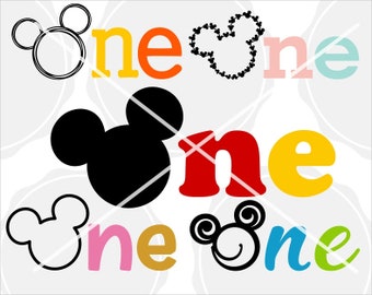 One Mickey Mouse Svg | Etsy