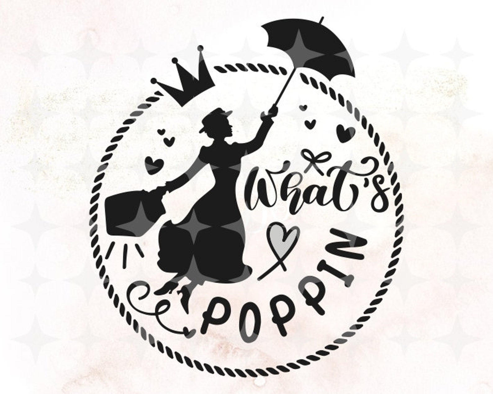 What's Poppin SVG Mary Poppins Umbrella Mary Poppins - Etsy