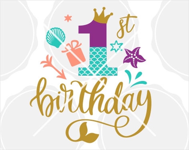 Mermaid Tail Number 1 SVG Dxf mermaid SVG Silhouette and - Etsy