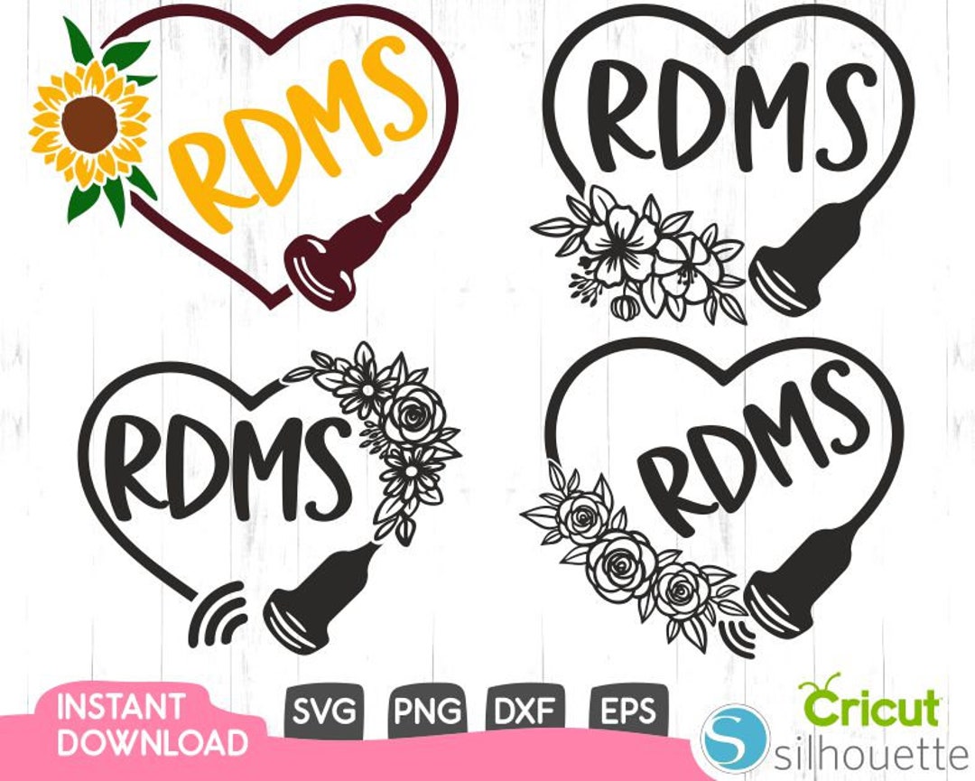 Registered Diagnostic Cardiac Sonographer Svg,ultrasound Probe Heart ...