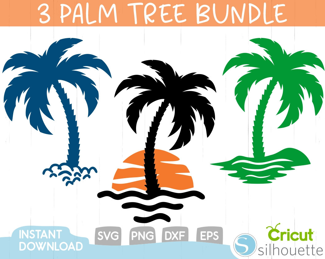Palm Tree Svg Bundle,palm Tree Svg,summer Svg,island Svg,palm Sunset ...