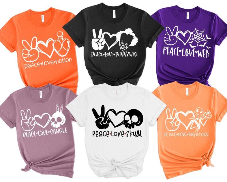 Halloween Svg Peace Love Nightmare Svg Peace Love Svg Funny - Etsy