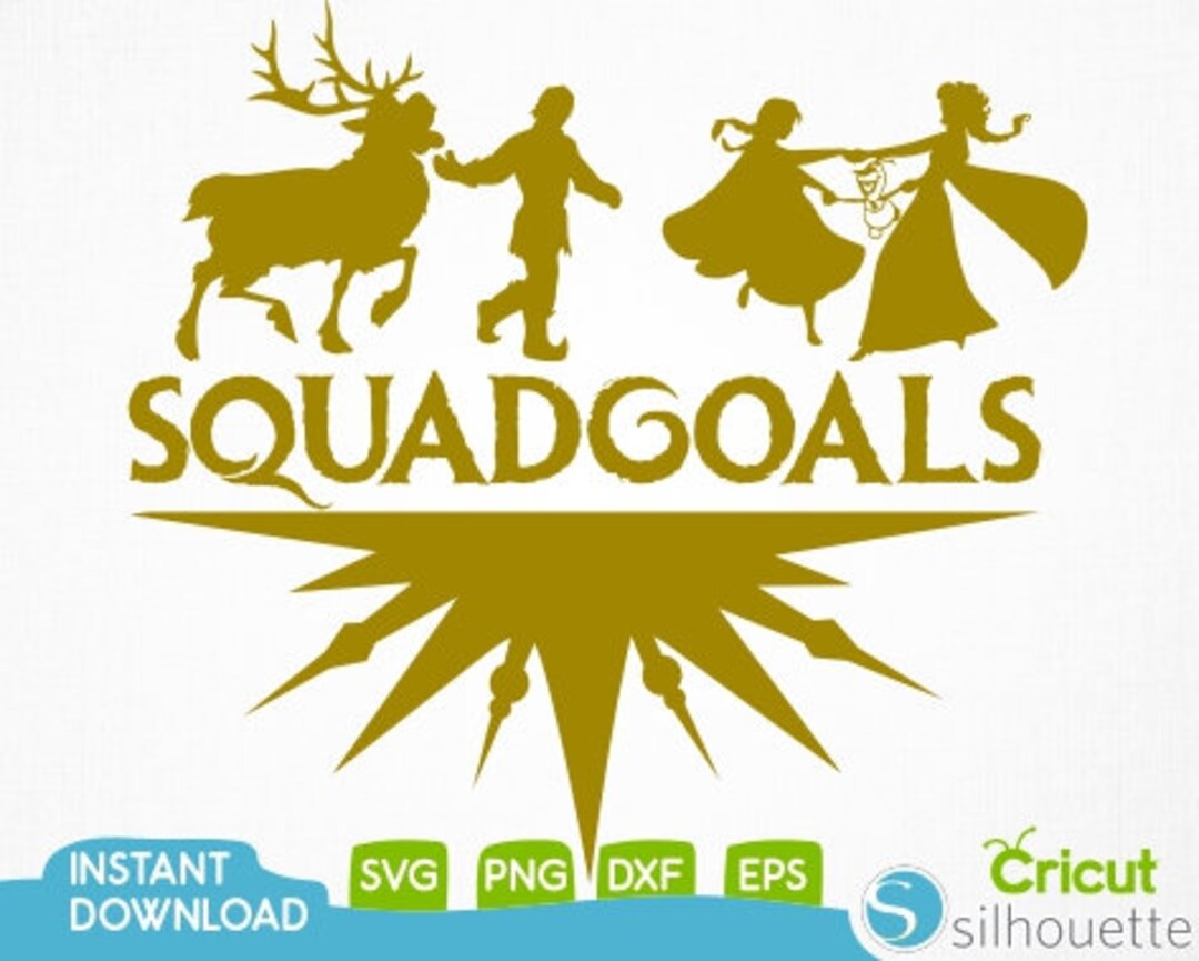Family Squad Svg, Princess Squad Goals Svg, Winter Silhouette Svg, Elsa ...