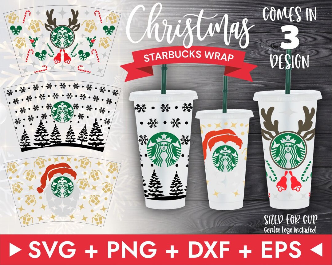 24oz Full Wrap Coffee Cold Cup Svg, Christmas Svg, Merry Xmas Svg,diy ...