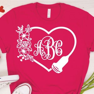 Ultrasound Probe Floral Heart Sonographer Svg,ultrasound Svg,monogram ...