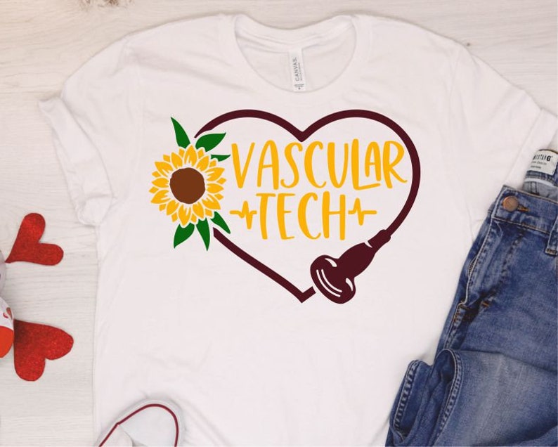Vascular Tech Florval Svg,ultrasound Probe Heart Svg,silhouette,nurse ...