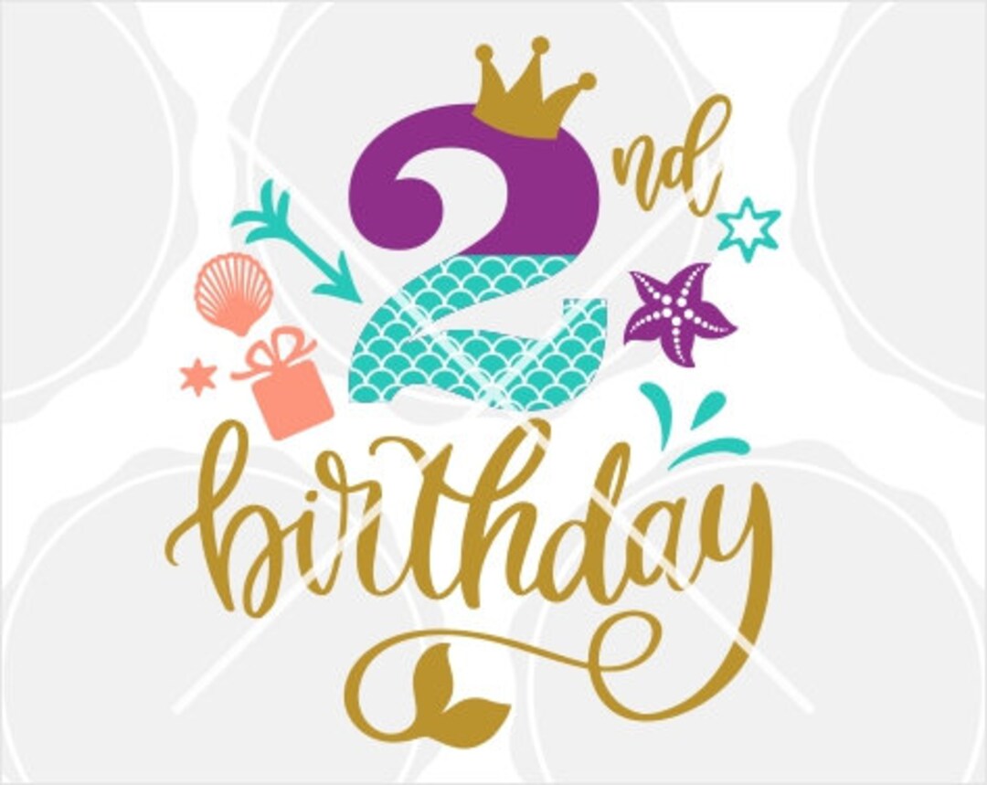 Mermaid Tail Number 2 SVG Dxf ,mermaid SVG Silhouette and Cricut Cut ...