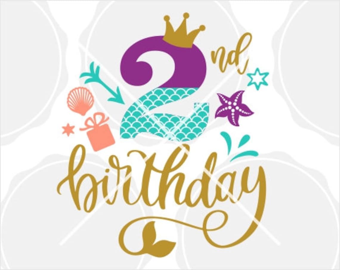 Mermaid Tail Number 2 SVG Dxf mermaid SVG Silhouette and - Etsy