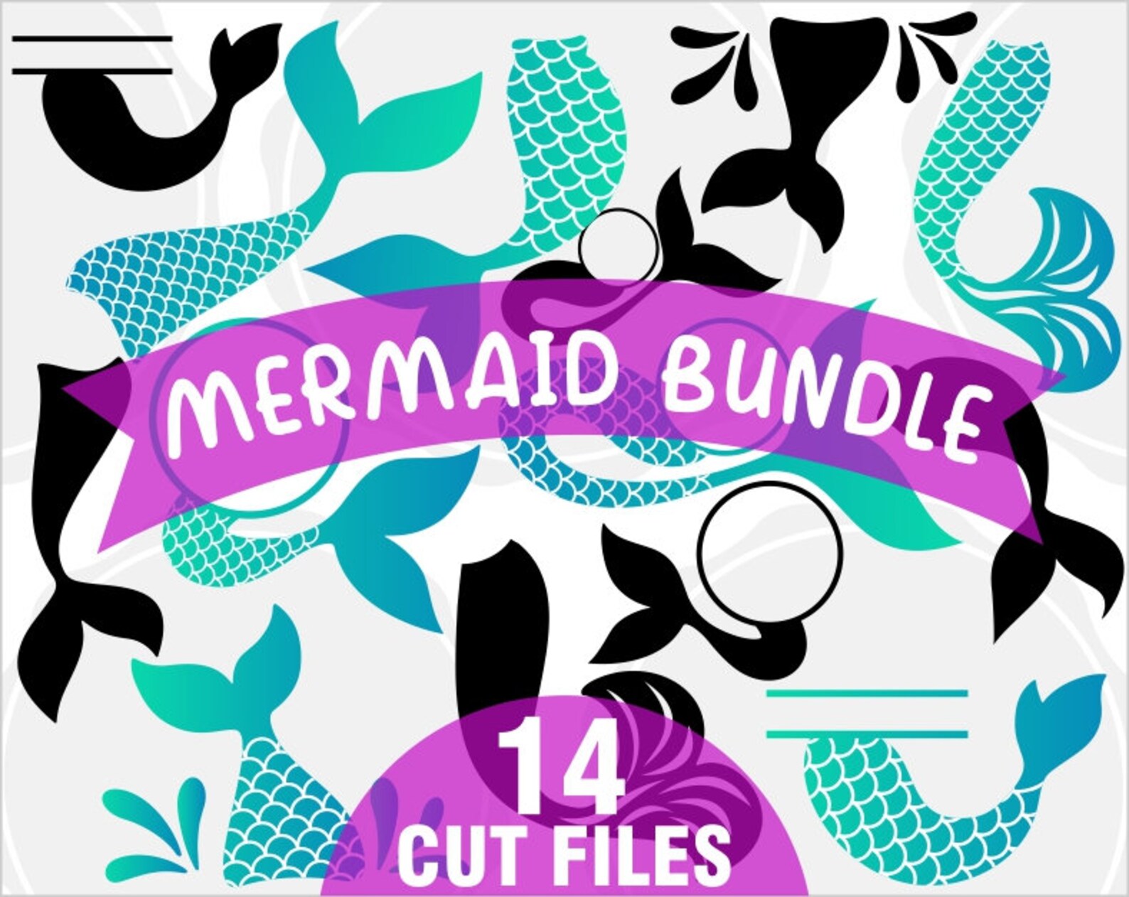 Mermaid tail SVG / Mermaid SVG / Whale mermaid monogram frame | Etsy
