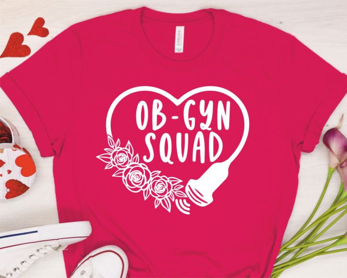 OB GYN Squad Sonographer SvgUltrasound Probe Heart | Etsy