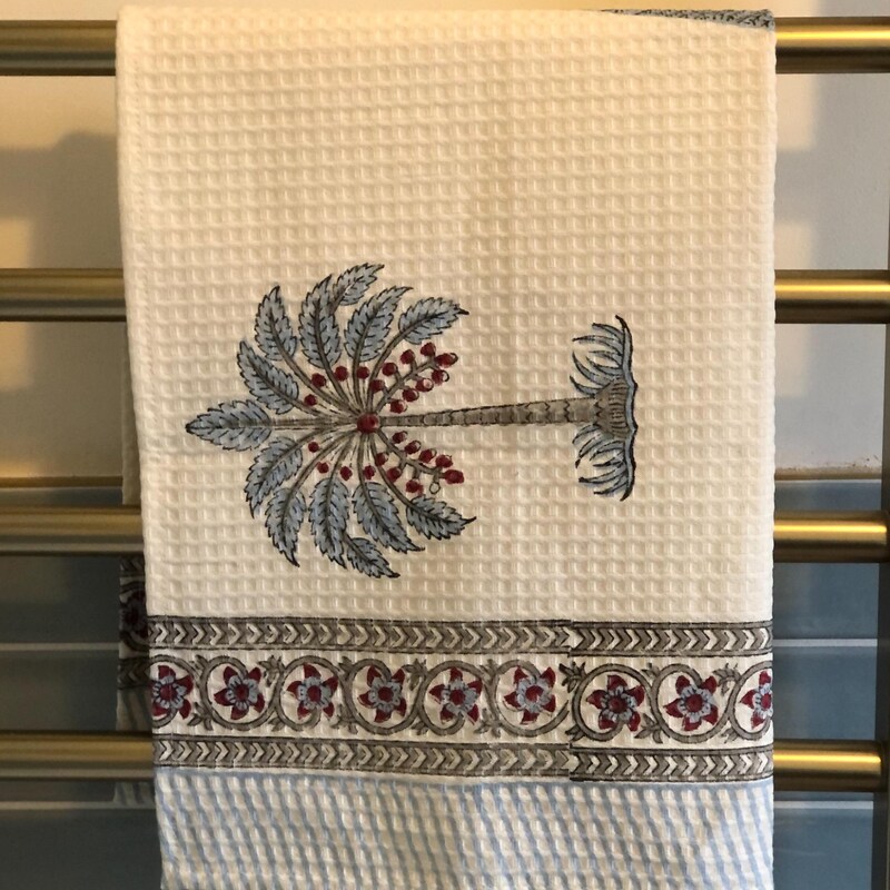 Block Print Tea Towel - Etsy