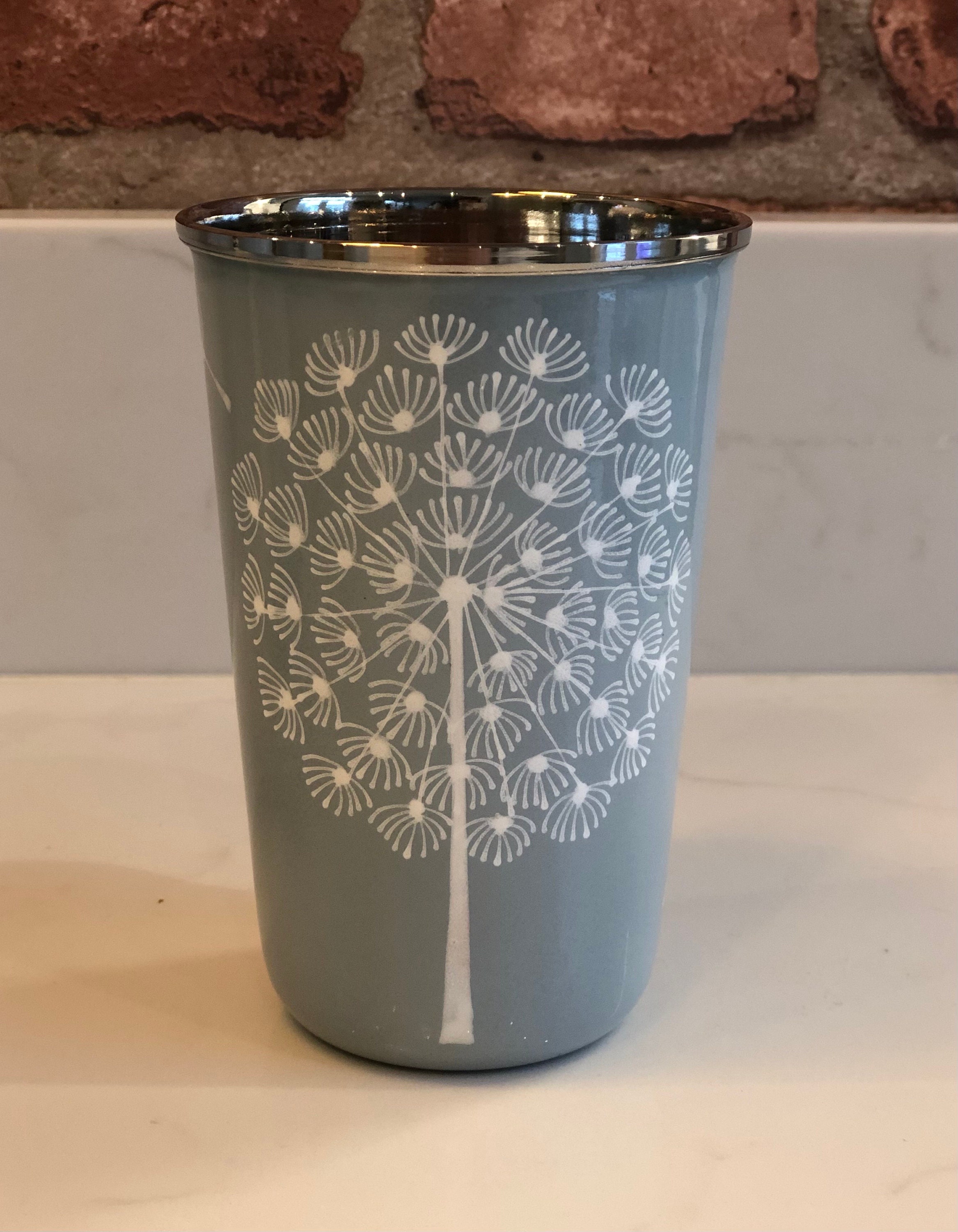 Hand-painted Stone Blue Dandelion Stainless Steel/enamel Jug and ...