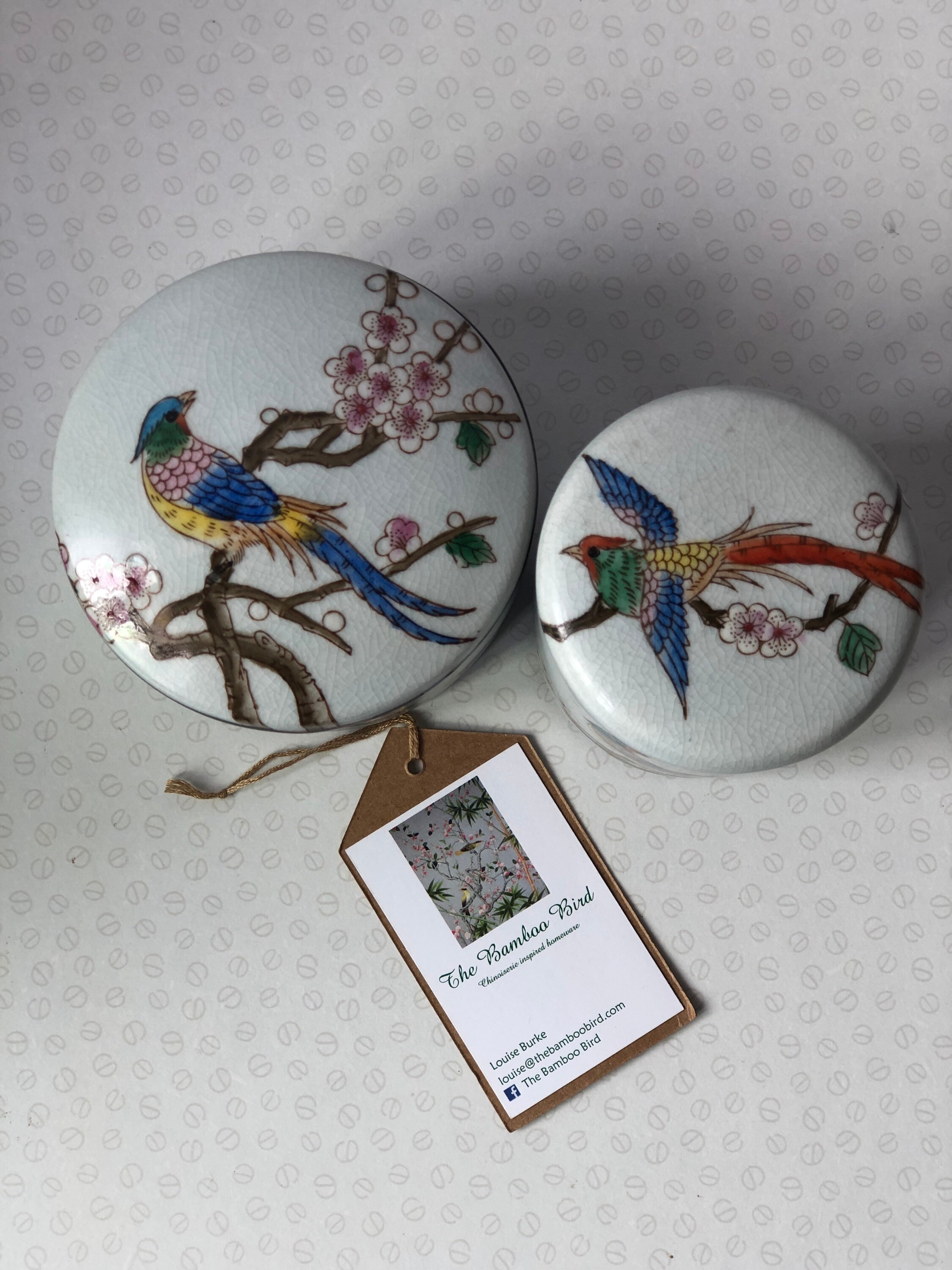 Blue Bird Porcelain Trinket Box | Etsy