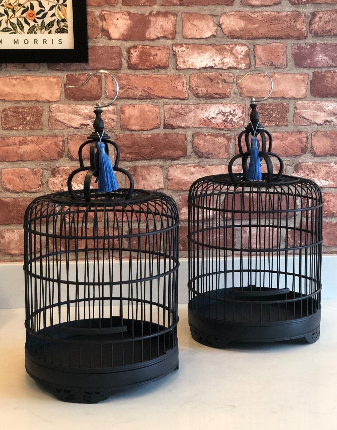 Chinese Bamboo Birdcage- Black - Etsy