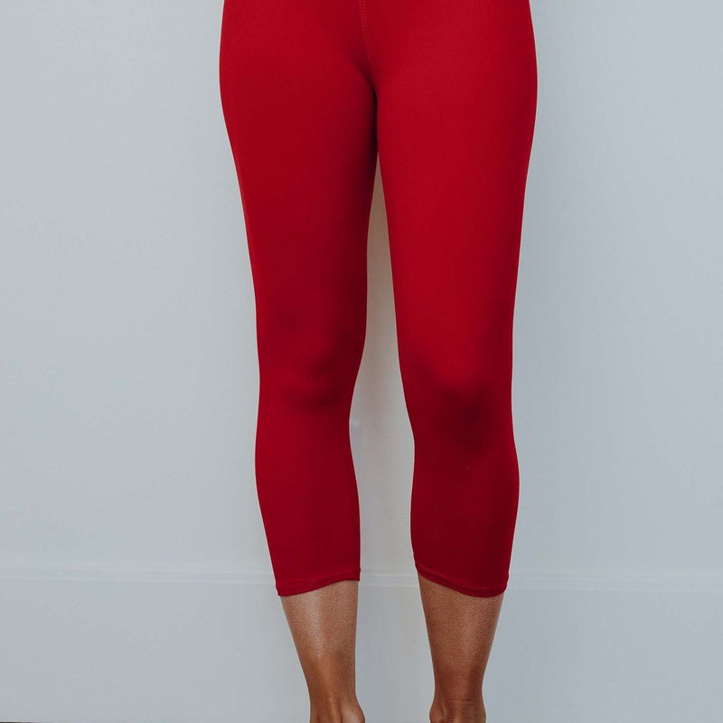 Red Yoga Pants - Etsy
