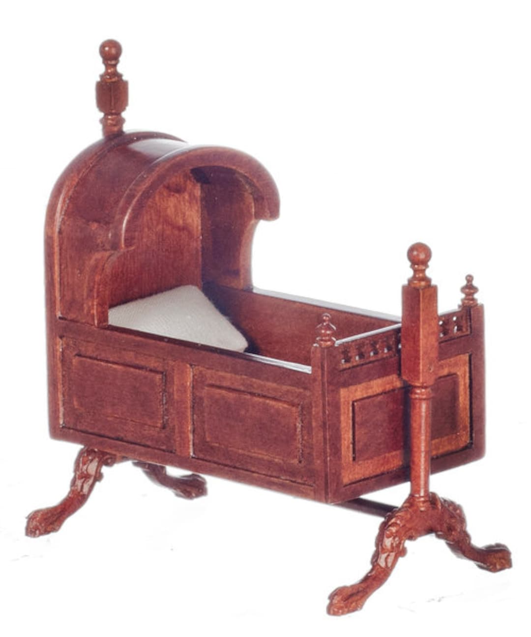 15th Century Tudor Cradle Crib 1:12 Walnut JBM Miniature Furniture ...
