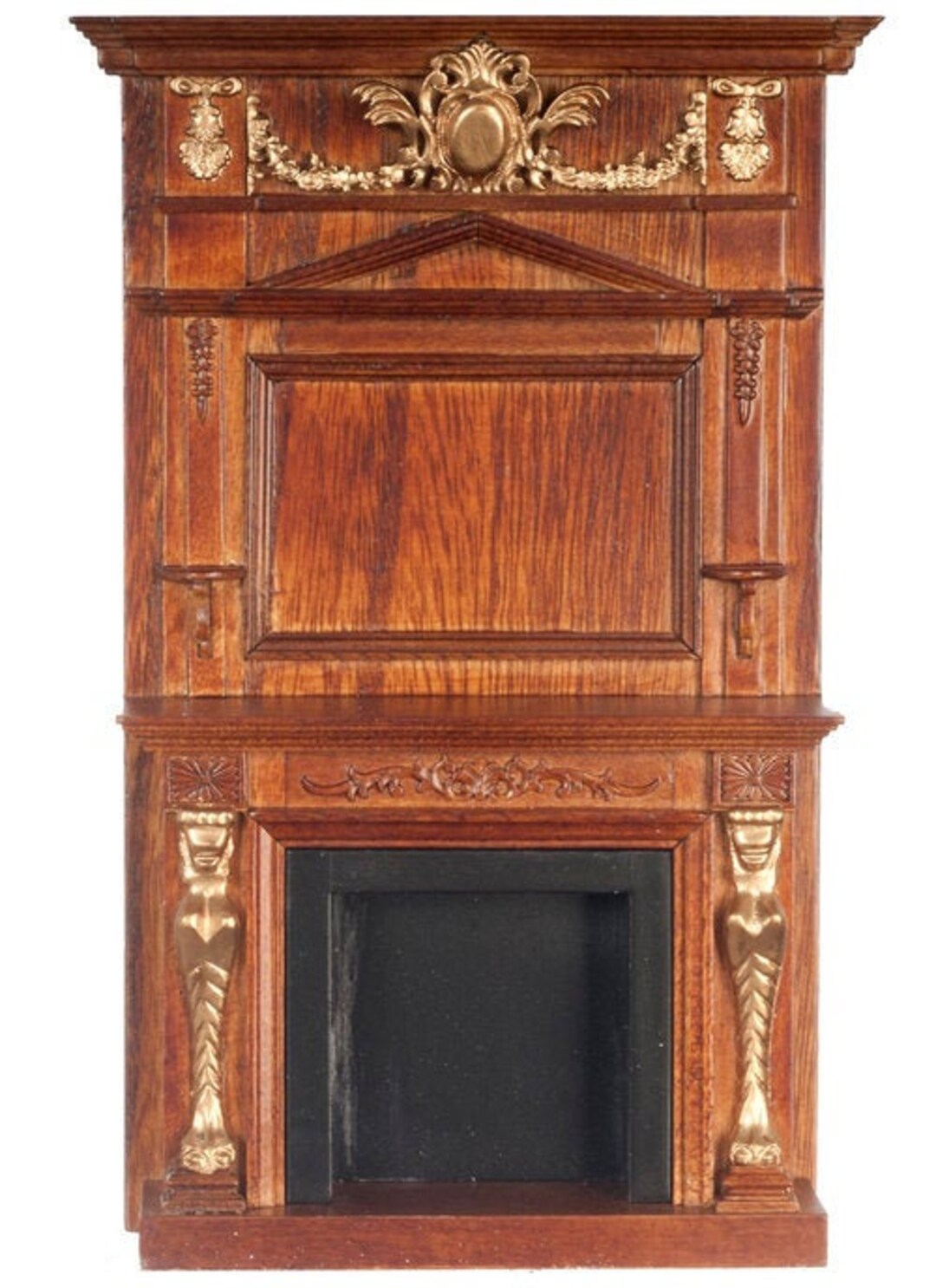 FIGUREHEAD FIREPLACE 1:12 Scale Miniature P7319 Miniture Dollhouse ...