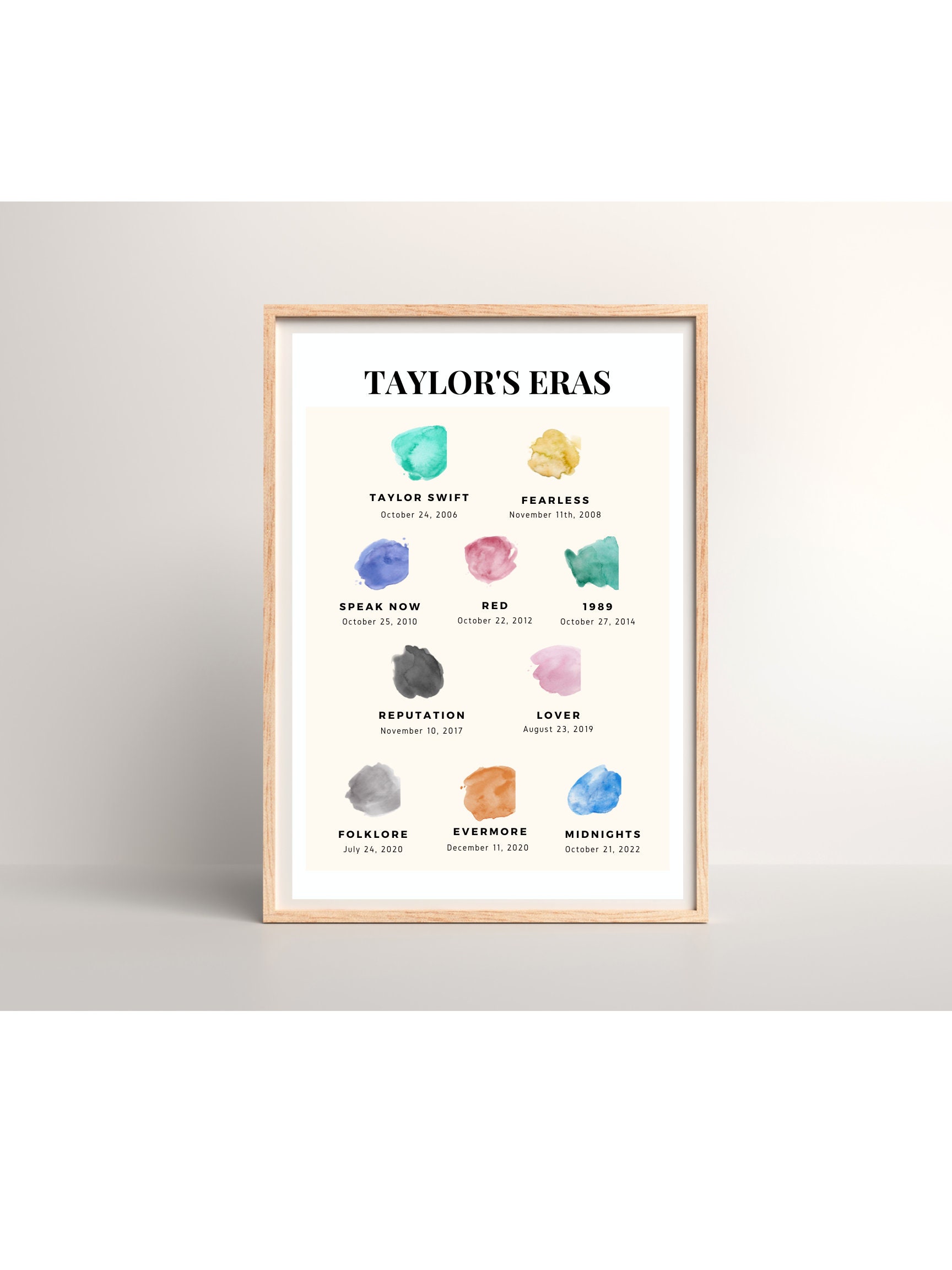 Taylor Swift Prints Eras Tour Poster Swiftie Wall Art Taylor Swift ...