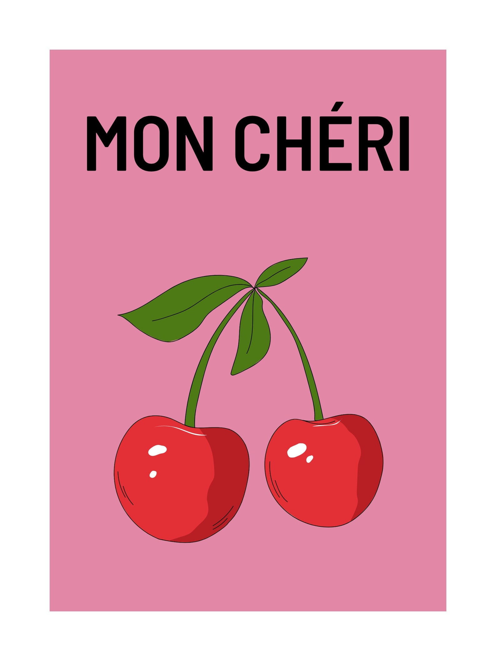 Cherry Poster | Mon Cheri | Trendy | Retro | Poster | Dorm Room Prints ...
