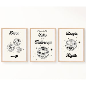 Disco Ball Print Retro Disco Ball Art Trendy 70s Print - Etsy