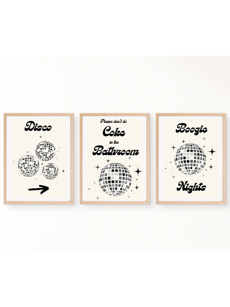 Disco Ball Print Retro Disco Ball Art Trendy 70s Print - Etsy