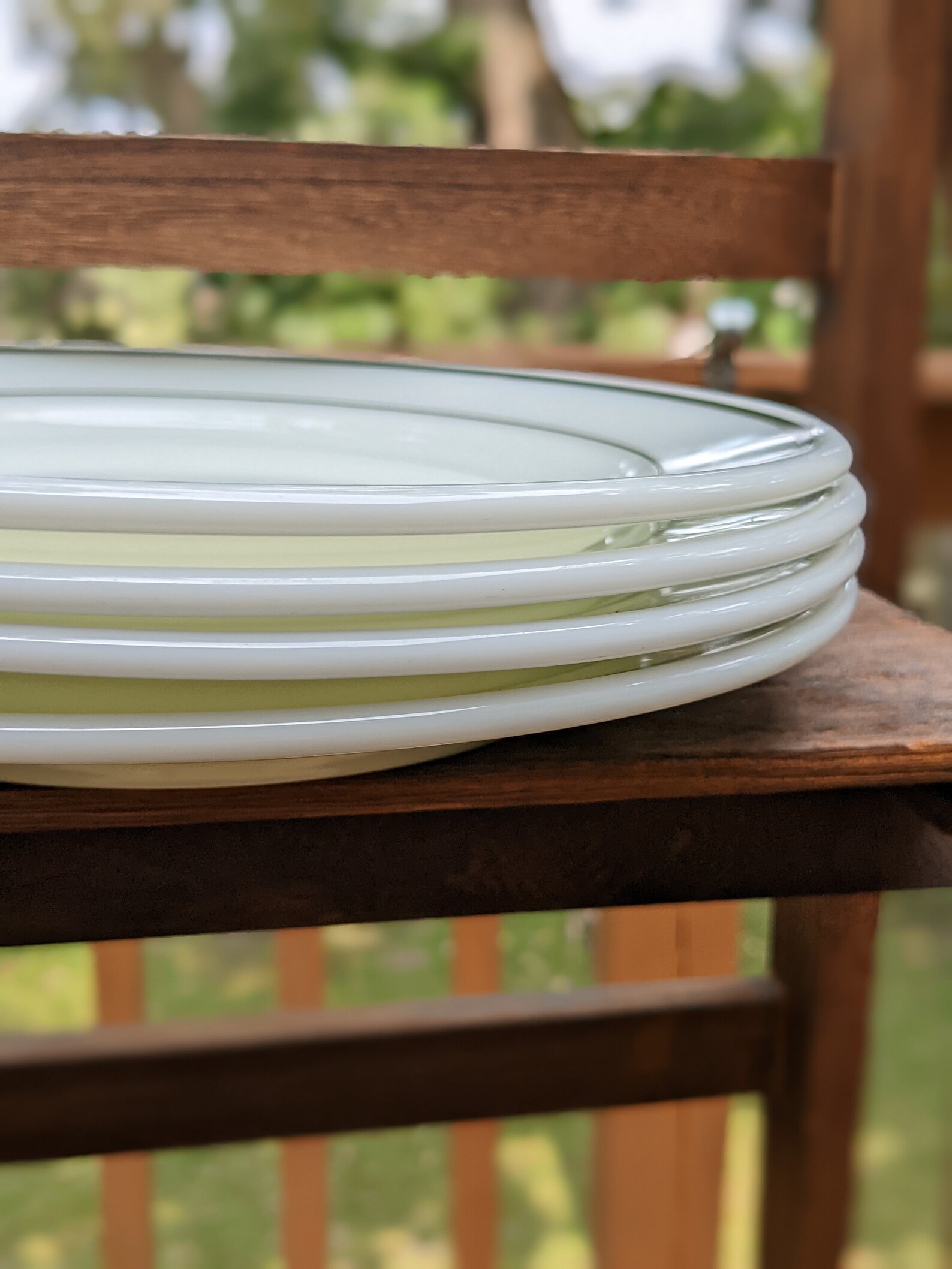 Vintage Pyrex and Corning Dinner Plates Green Stripe (set of 9) - Etsy