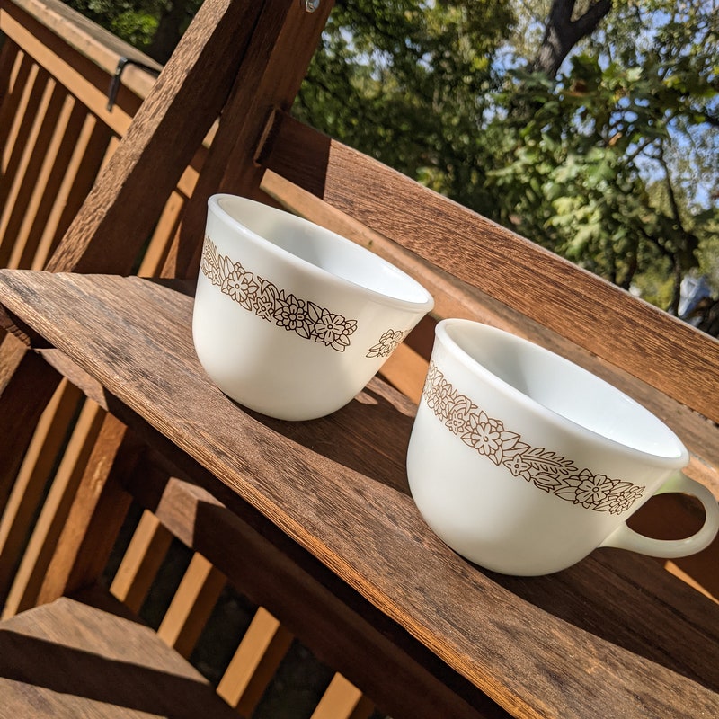 Pyrex Woodland Mugs - Etsy