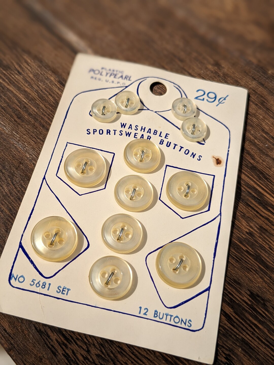 Vintage Polypearl off White Buttons - Etsy