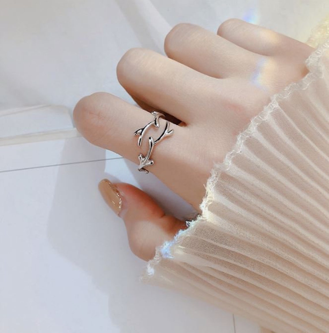 Silver Branch Ring 925 Sterling Silver Tree Style - Etsy UK