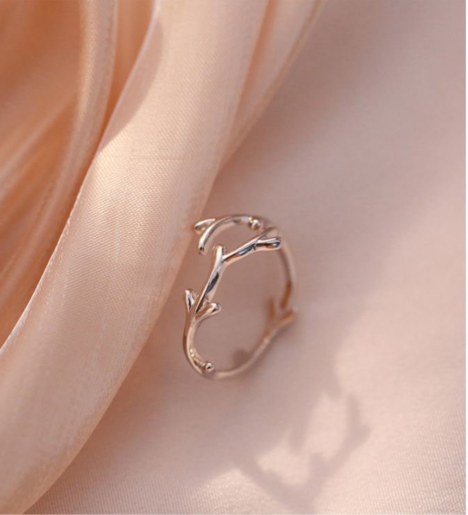 Silver Branch Ring 925 Sterling Silver Tree Style - Etsy UK