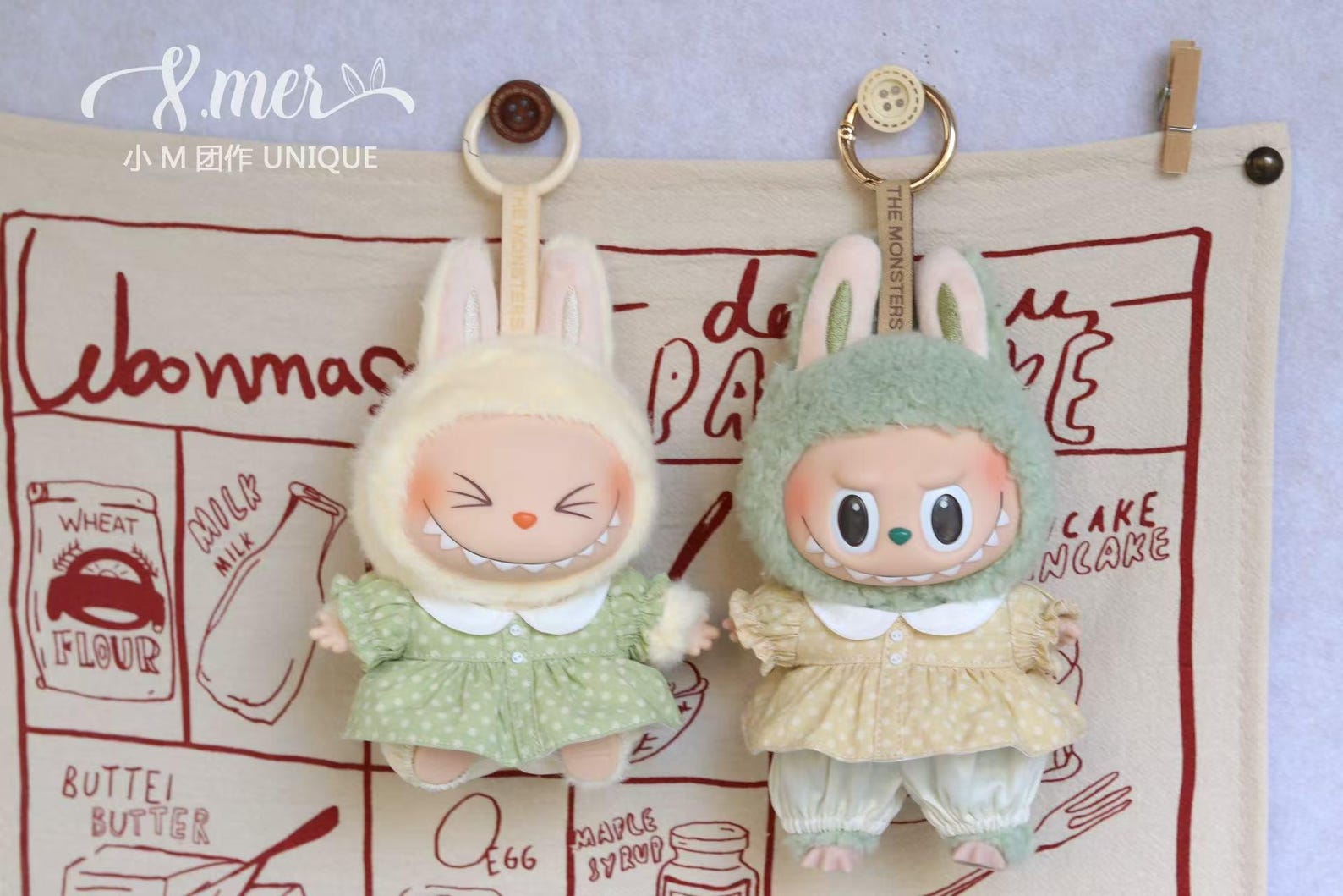 LABUBU STANDING & Sitting Macaron Doll Clothes Pattern- Pudding Dresses ...