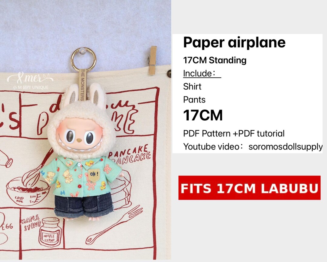 Labubu Clothes Pattern – 17cm Digital Sewing Pattern (PDF Tutorial ...