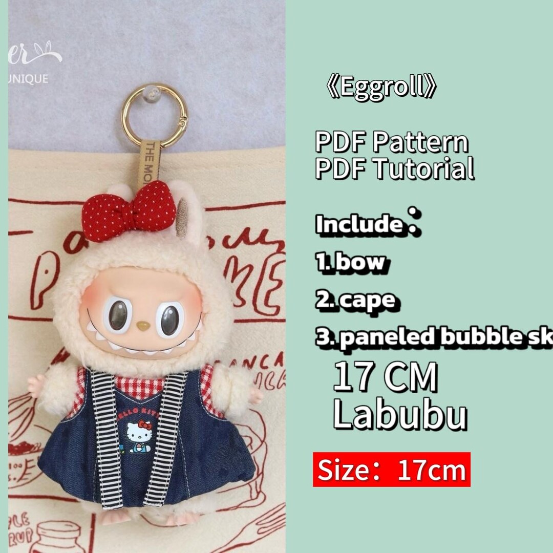 Labubu Clothes Pattern – 17cm Digital Sewing Pattern (PDF Tutorial ...