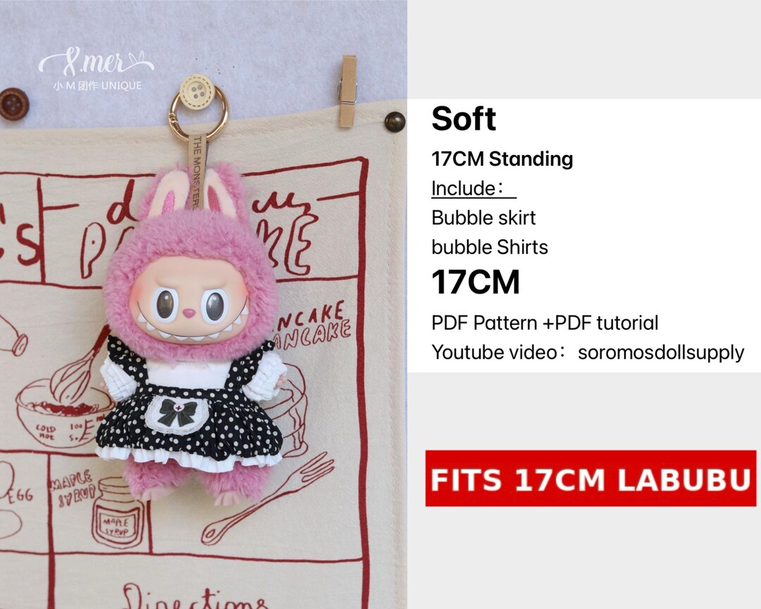 Labubu Clothes Pattern – 17cm Digital Sewing Pattern (PDF Tutorial ...