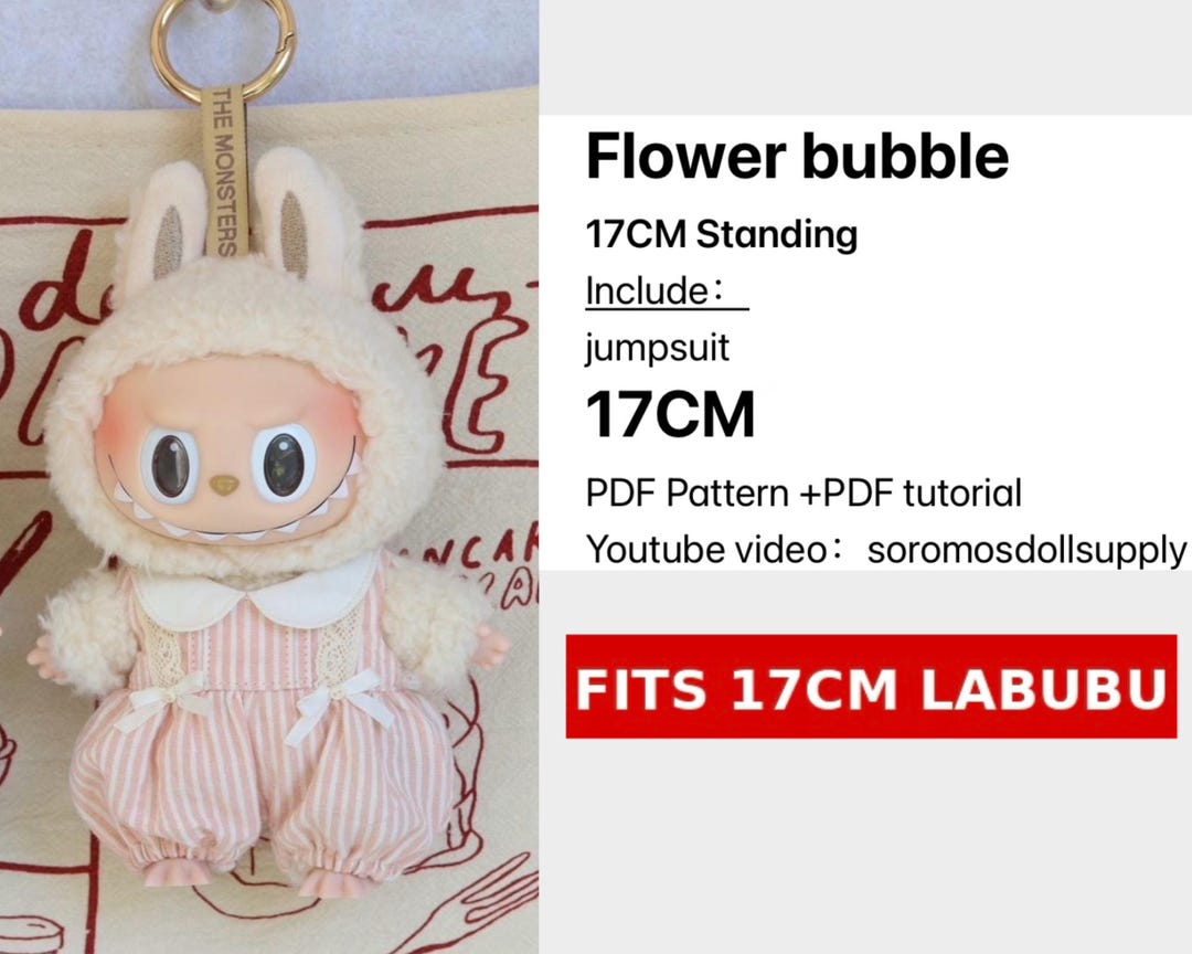 Labubu Clothes Pattern – 17cm Digital Sewing Pattern (PDF Tutorial | No ...